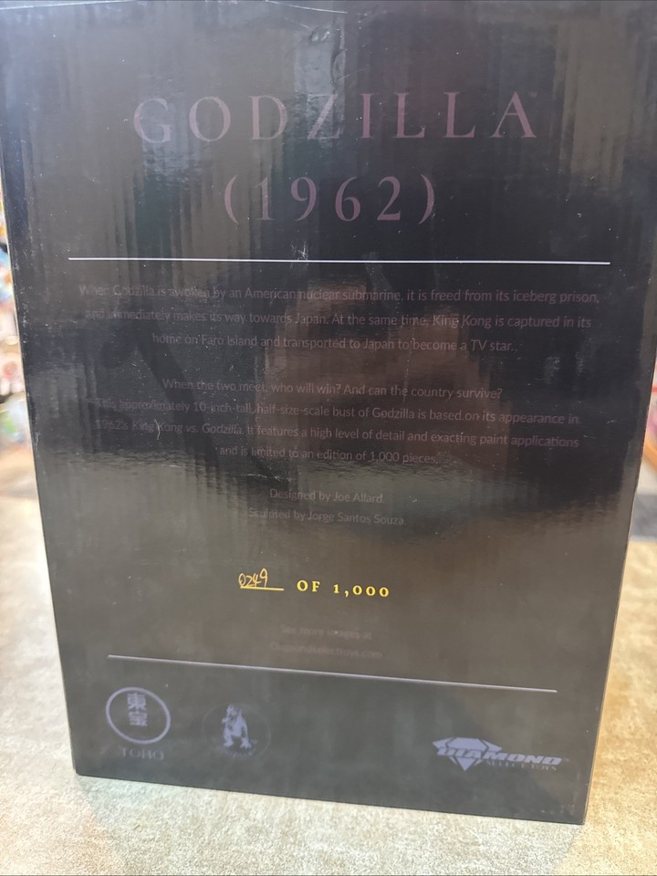 Diamond Select Legends In 3-Dimensions GODZILLA (1962) 1/2 Scale Resin ...