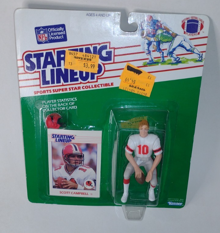 Scott Campbell ATLANTA FALCONS 1988 Starting Lineup NFL football figure ...