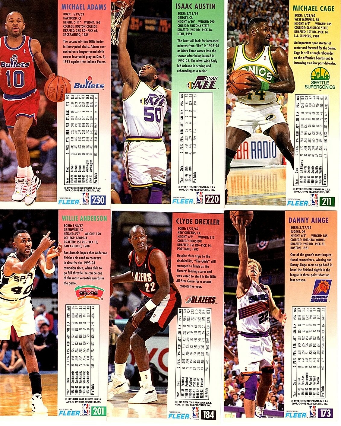 1993-94 FLEER BASKETBALL NBA JAM SESSION LOT OF 12 CARDS - OLAJUWON ...