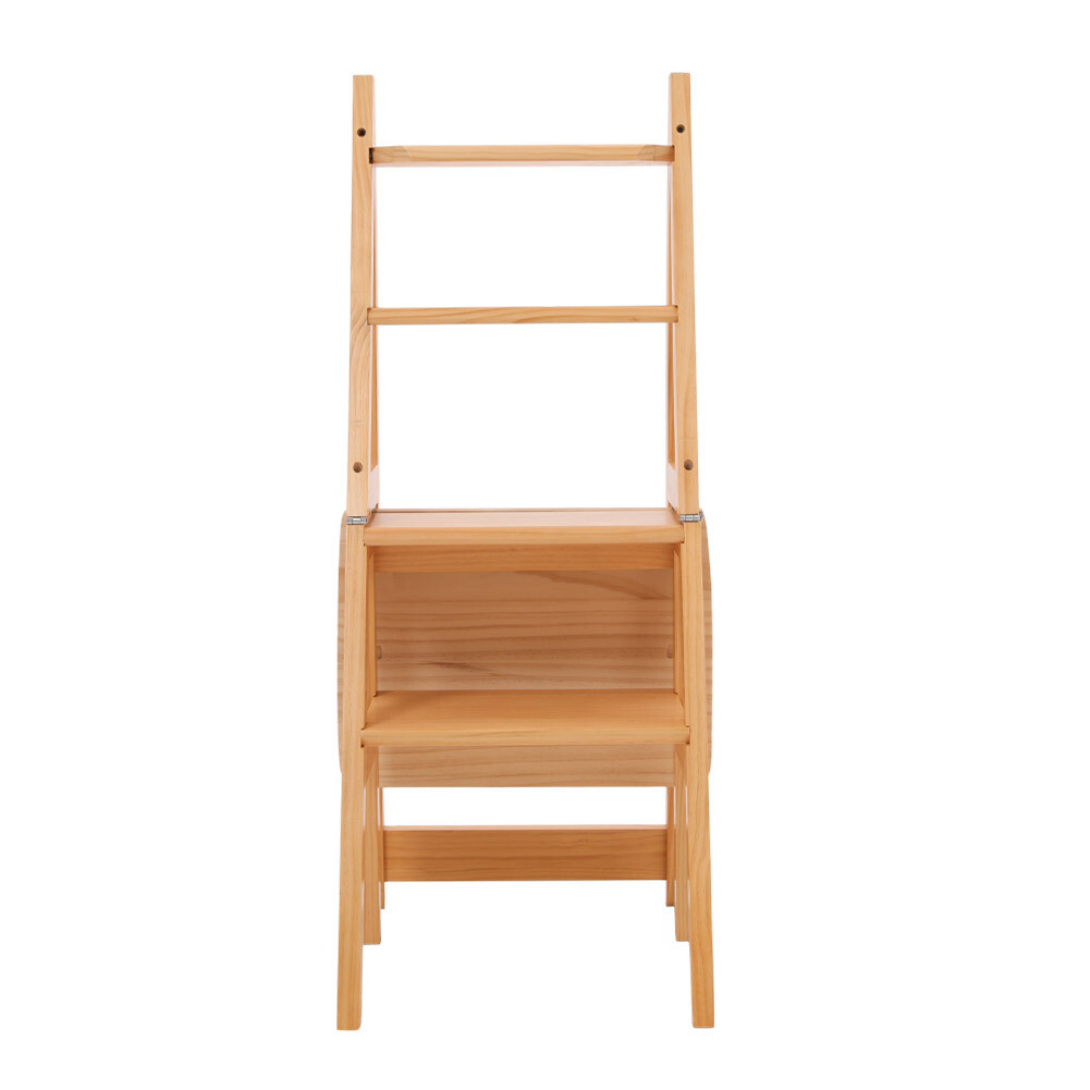 3 in 1 Step Ladder Chair Home Office Display Stand Library Ladder ...