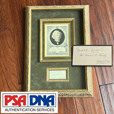 SAMUEL L. CLEMENS * PSA * MARK TWAIN Autograph Vintage Framed Display ...
