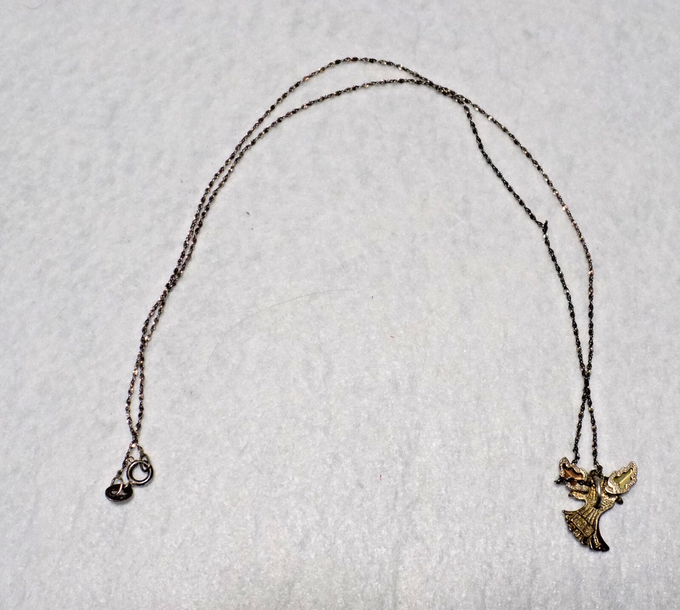C.Co. Coleman Co 12K Sterling Silver Black Hills Gold Angel Pendant ...