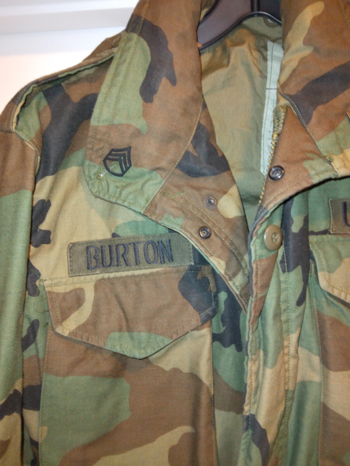 Medium Long Woodland Military Jacket Model NSN 8415 0… - Gem