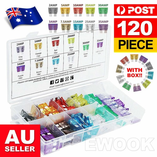120Pcs Mini Car Fuse Set Mixed Blade Car Fuses Kit For Auto Car Truck ...