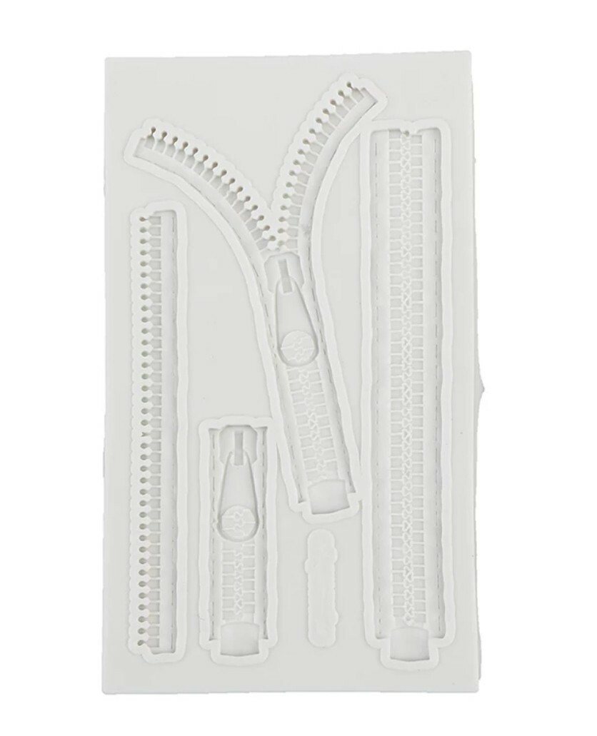 4 ZIPS SILICONE MOULD-ZIPPER CAKE DECORATING MOLD, ZIP CAKE DECORATION ...