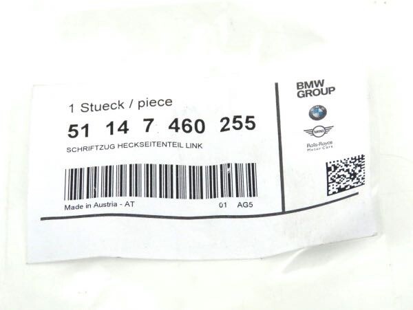 Genuine 2015-2018 BMW 3 Series F30 EDRIVE Left Badge Side Emblem ...