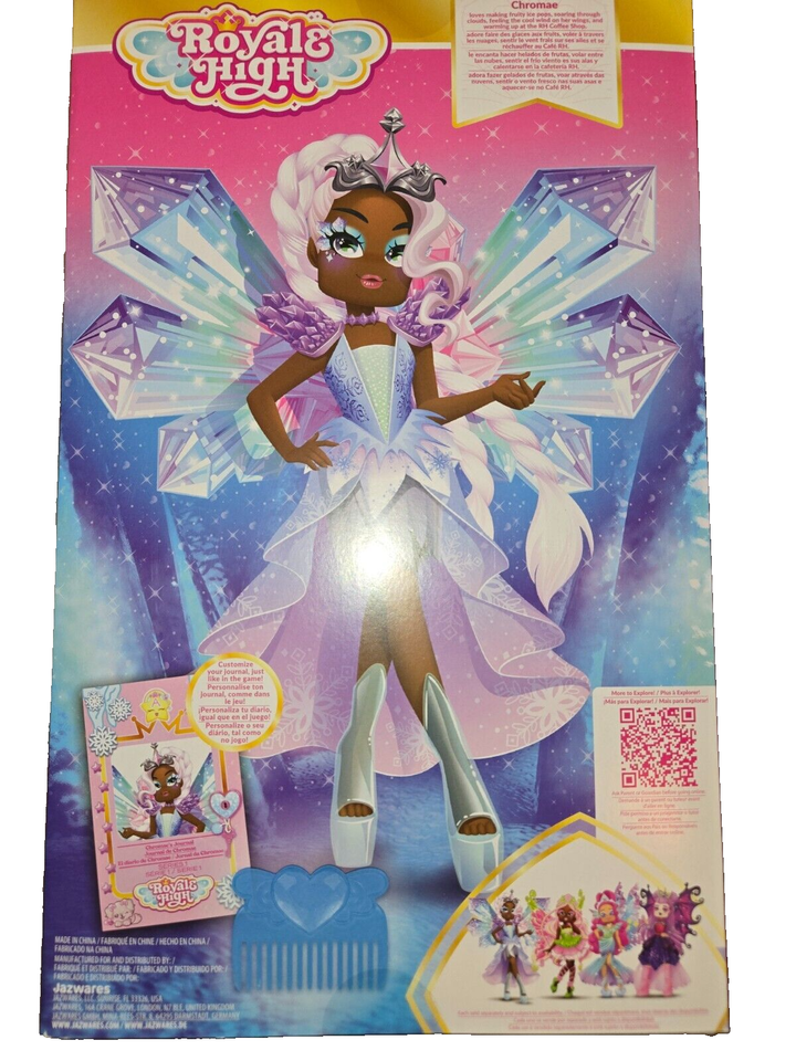 Royale High Chromae the Ice Fairy 9" Doll w/ Wings Virtual Code |BRAND ...