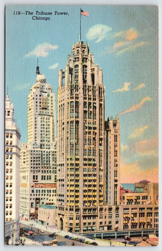 Postcard The Tribune Tower, Chicago Illinois Posted 1952 | eBay