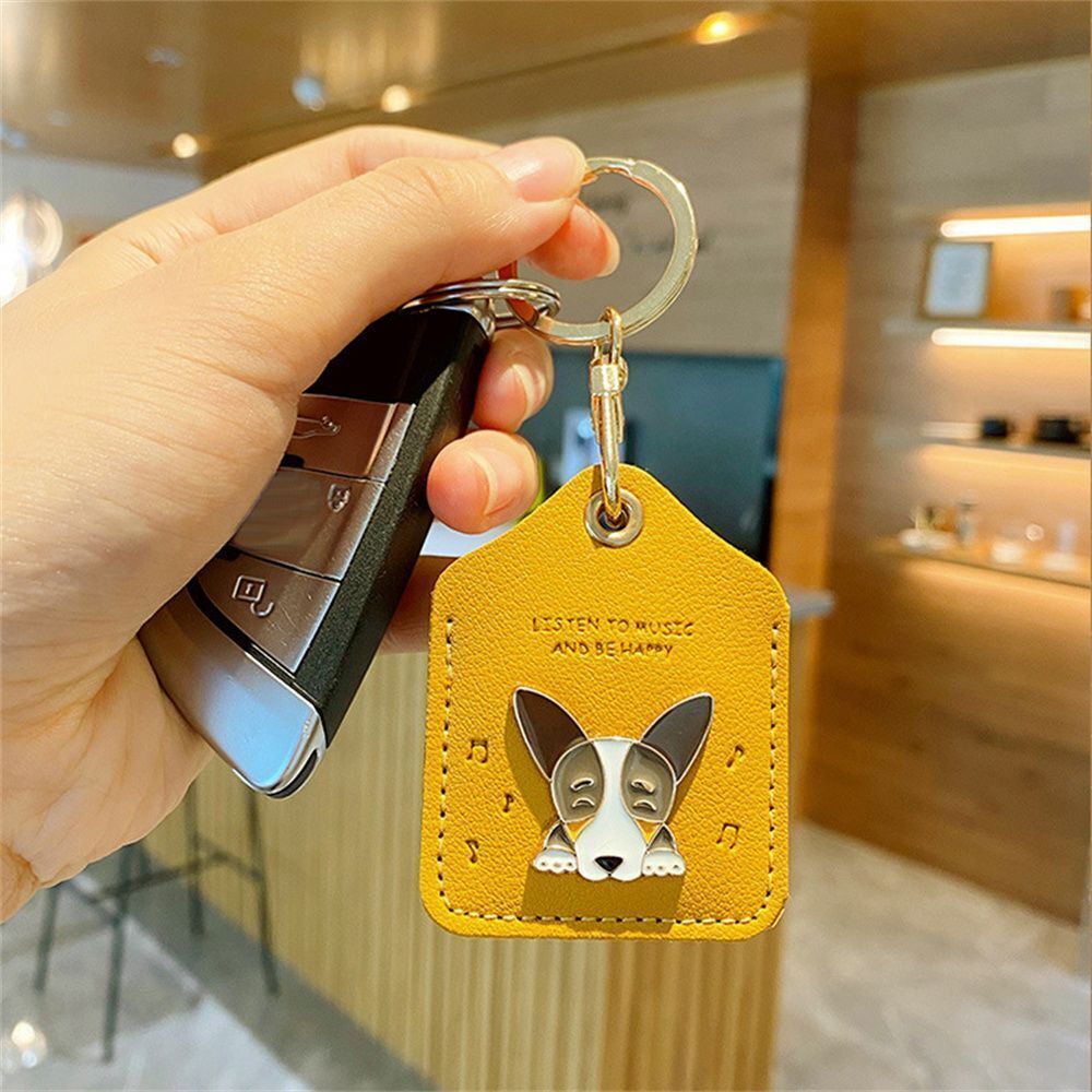 Pendant Entrance Guard Card PU Keyring Corgi Key Holder New Key Holders ...