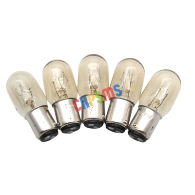 5PCS Light Bulbs FIT for Singer Home Sewing Machine 1.5W 220 Volts Push ...