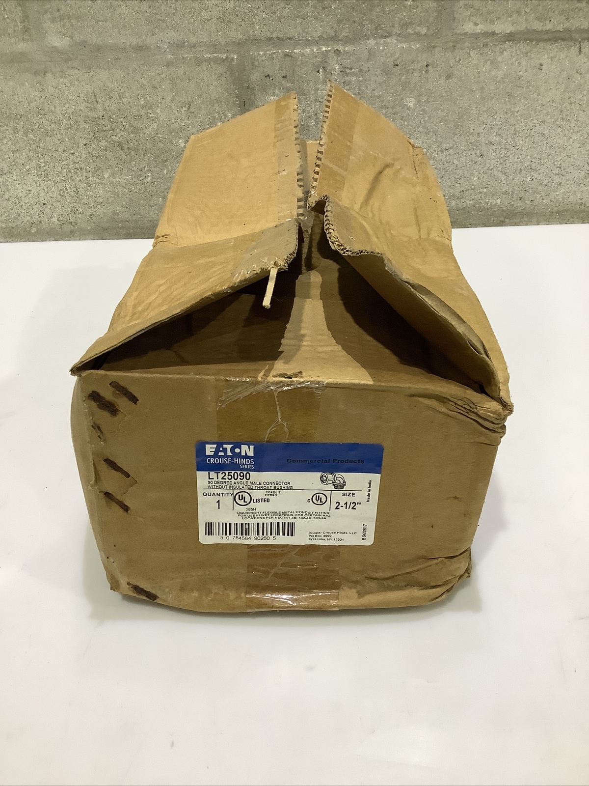 EATON LT25090 90 DEGREE ANGLE MALE CONNECTOR W/O THROAT BUSHING 2-1/2IN ...