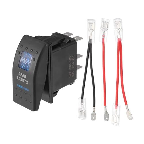 5 Pin Rear Light Rocker Switch Toggle - ON/Off Kit 20A/12V 10A/24V SPST ...