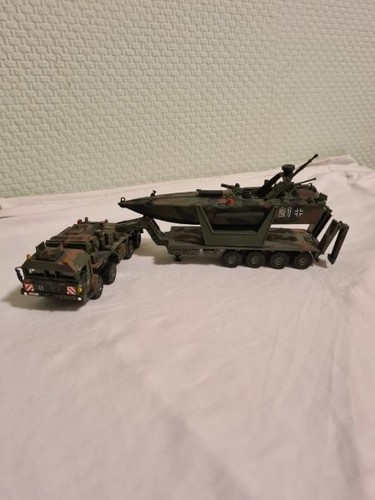 Roco minitanks 1:87 BW Panzertransp. Elefant mit Ladung Dachs ...
