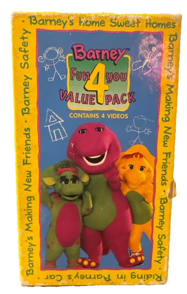 Barney VHS Box Set of 4 VHS “Fun 4 You” Value Pack 1997 VHS Videos ...