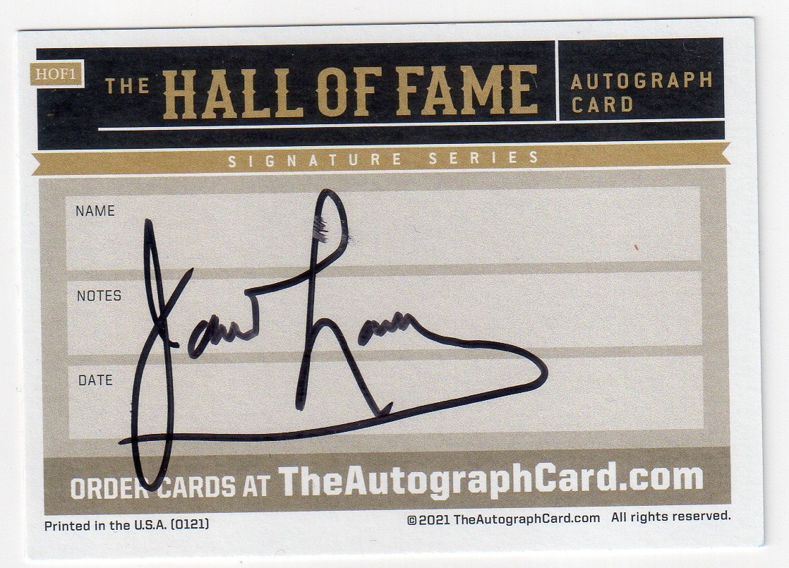 JAMES LOVELL Signed Hall of Fame Signature Card - NASA Astronaut ...