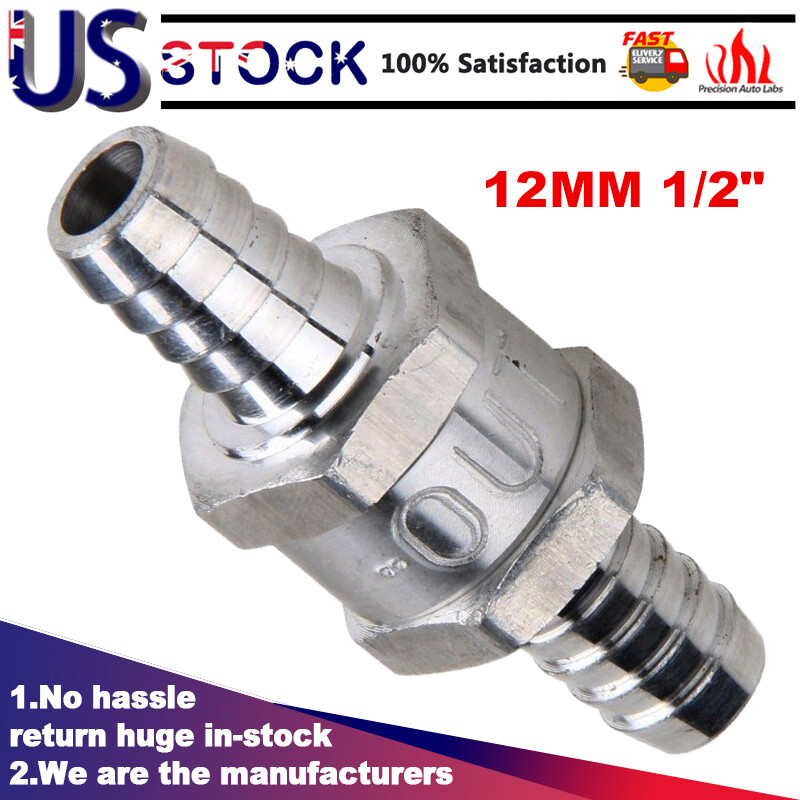 Aluminium 12mm 1/2" Fuel Line One Way Non-Return Check Valve Petrol ...