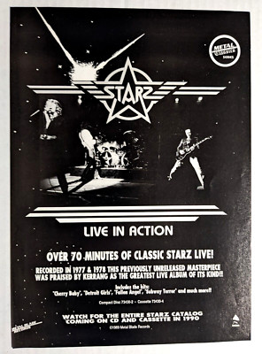 STARZ / MICHAEL LEE SMITH / 1989 LIVE IN ACTION LP / ALBUM MAGAZINE ...