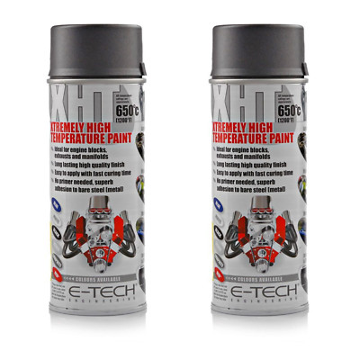 E-Tech XHT VHT Exhaust Extremely High Temperature Spray Paint Graphite ...