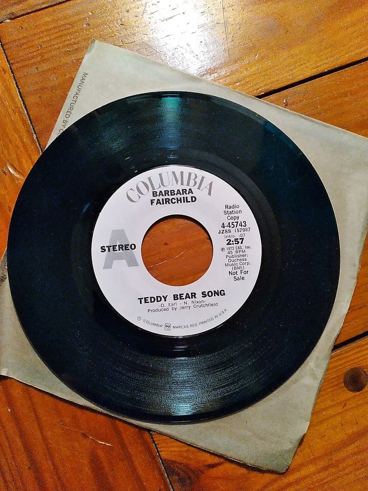 Barbra Fairchild- Teddy Bear Song/Singing A Song - 45 Record | eBay