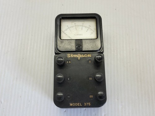 Simpson Model 375 Ammeter 25 Amp Multi Range Analog Working Tested | eBay