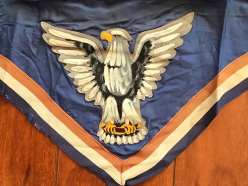 1950’s 1960’s Eagle Scout Neckerchief w/ hand painted Leather patch by ...