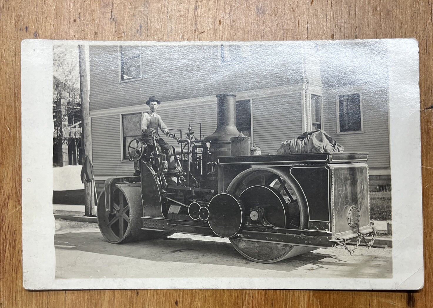 Steamroller Road Construction Occupational RPPC ~1910 | eBay