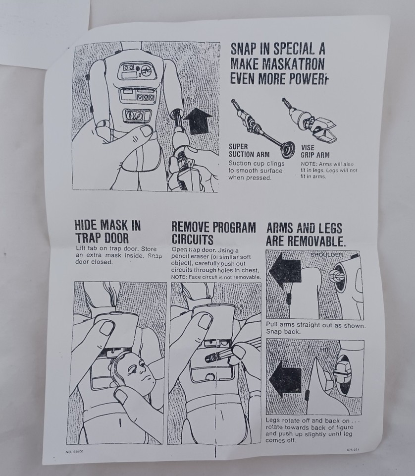 Kenner Six Million Dollar Man MASKATRON ROBOT 13" Action Figure Doll ...