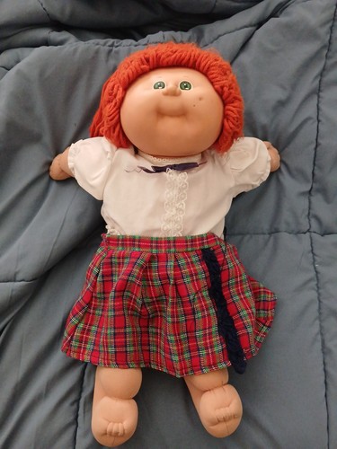 Vintage 1985 Cabbage Patch Doll Red Hair Xavier Roberts Blue Signature ...