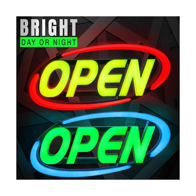 Green Light Innovations GLI1050B LED Open Sign - 15x32x2in for sale ...