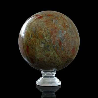 Sfera Pietra Dura Semipreziosa con Base Semiprecious Hard Stone Sphere ...