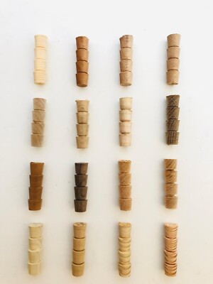 Hardwood & Softwood Wooden Timber Cross Grain Tapered Pellets Plugs 1/2 ...