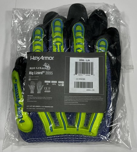 Hex Armor Rig Lizard 2095 Work Gloves Size L/9 Hexarmour HS14 Thermal ...