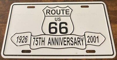 Route 66 75th Anniversary Booster License Plate 1926 2001 | eBay