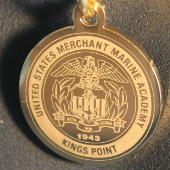 USMMA US MERCHANT MARINE ACADEMY ROUND LOGO STAINLESS STEEL PENDANT ...