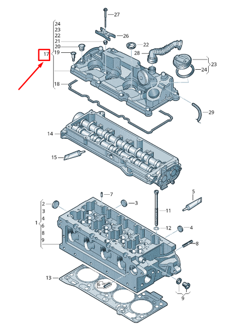 2019 VW Golf 1.6 TDI DGT Rocker Cover 04L103469Q for sale online | eBay