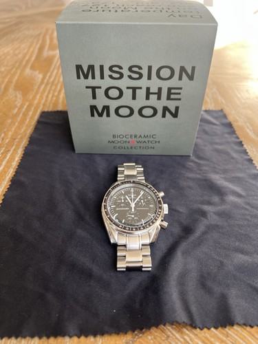 Omega Swatch mod - Stainless Steel Case and Bracelet Moon watch ...
