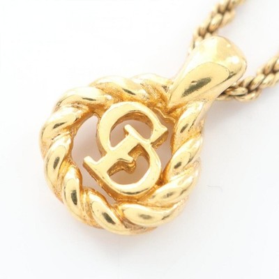 Dior CD Logo Necklace Gold Plated Women's Jewelry Used From Japan ...