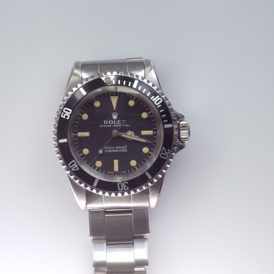 Vintage Rolex Submariner 40 mm Meters First Steel Watch 5513 Circa 1967 ...