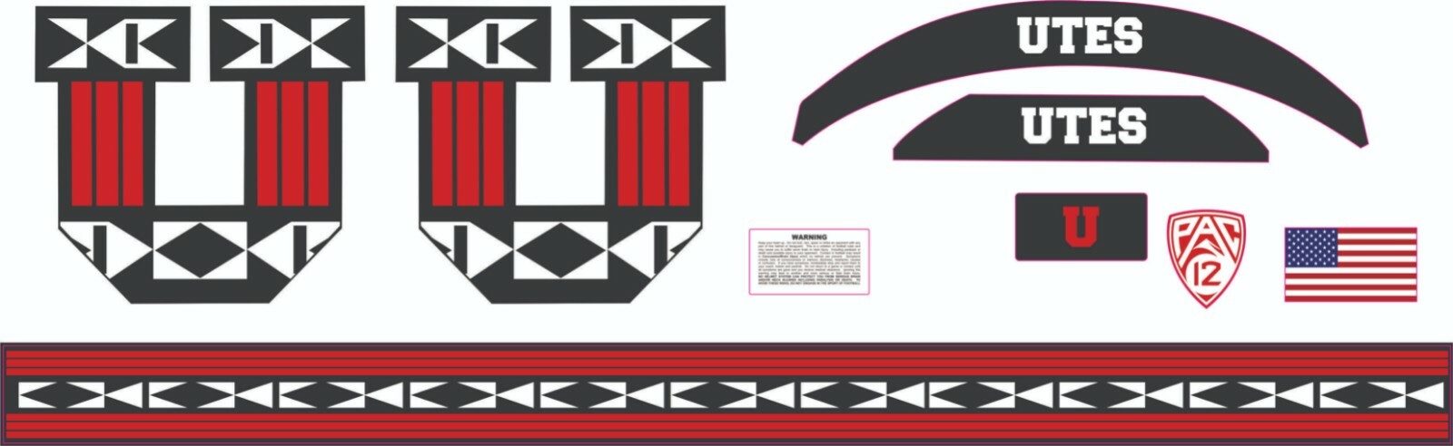 Utah Utes Pride Inspired Mini Football Helmet Decals | eBay