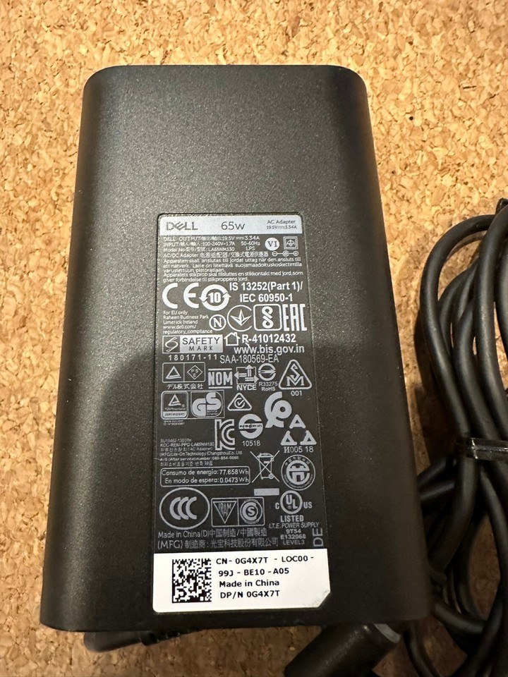 Genuine Dell 65W Charger AC Power Adapter LA65NM130 .Big Barrel. Dell ...