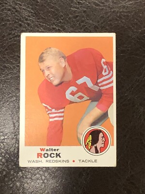 1969 Topps Football Walter Rock Card #136 VG-EX Washington Redskins | eBay