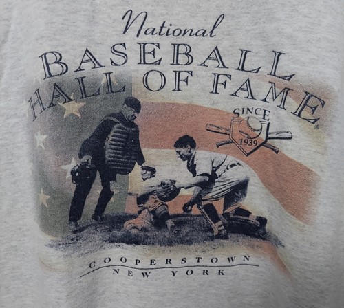 Baseball Hall Of Fame Vintage Tee Shirt Cooperstown New York 90s Era Sz ...