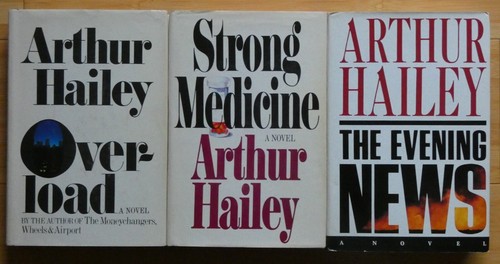 Arthur Hailey-Overload, Strong Medicine, The Evening News, Lot of 3, DJ ...