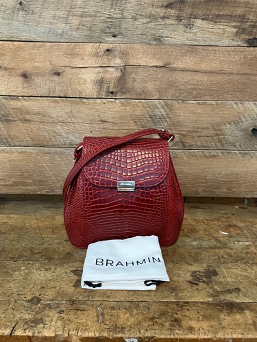 Brahmin Margo Red Glissandro Leather Crossbody --NWT | eBay