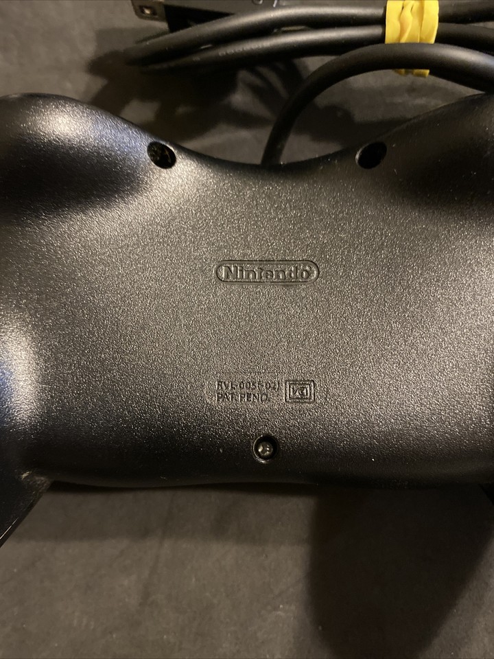 Official Nintendo Wii Pro Controller Classic Black RVL-005 OEM TESTED ...
