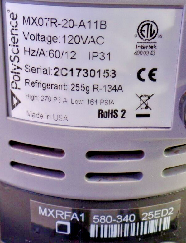 PolyScience MX07R-20-A11B MX Temperature Controller Unit, For Parts ...