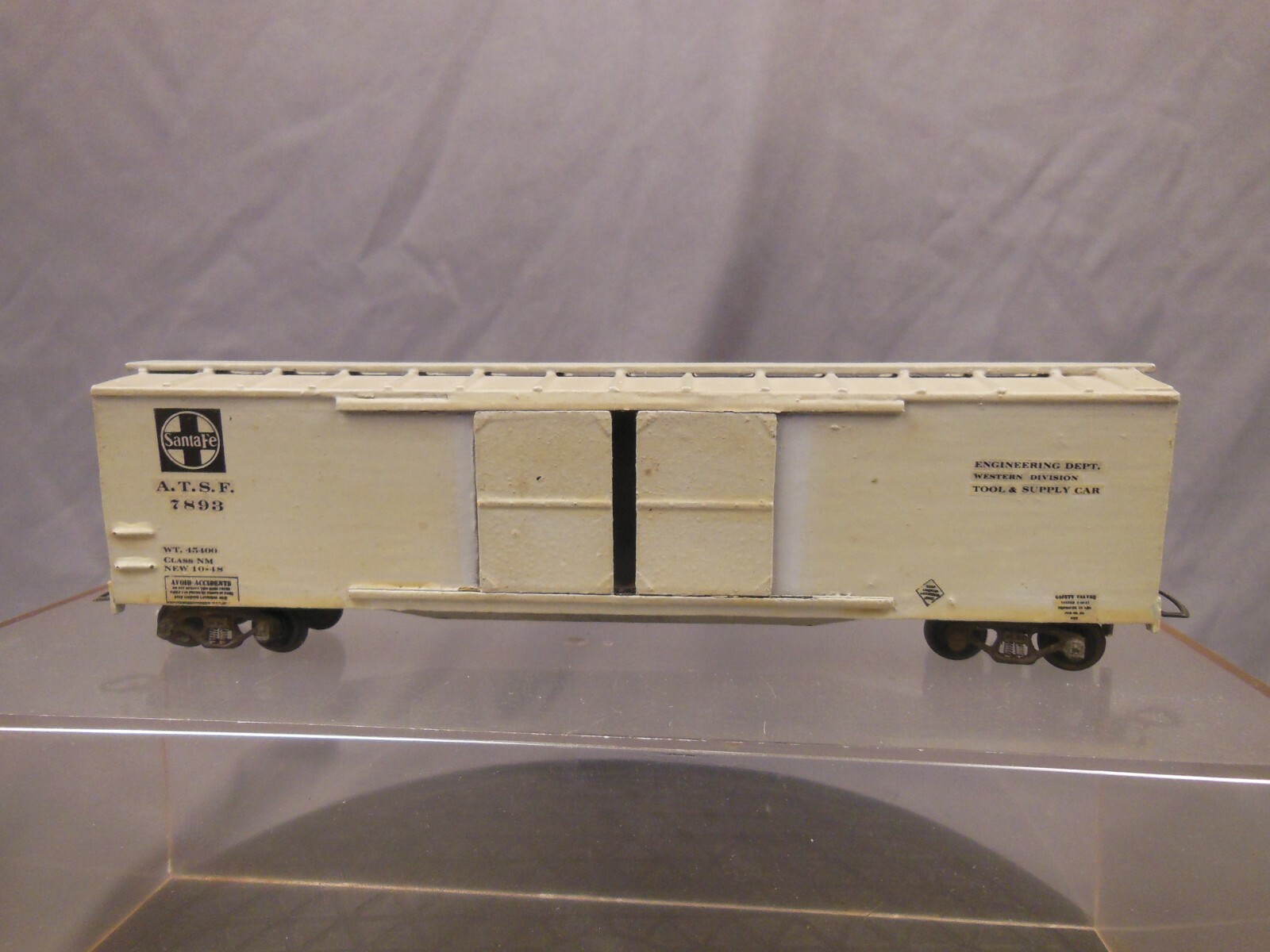 VINTAGE HO SCALE SANTA FE MOW ENGINEERING 50' BOX CAR CRAFTSMAN BUILT ...