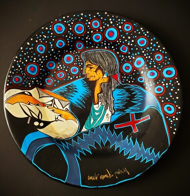 AMANDO PENA Original SIGNED OIL PAINTING Southwest Native Important ...