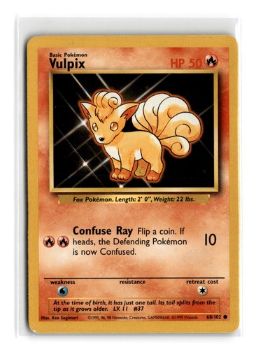 Pokemon tcg Base Set #068/102 Vulpix Common | eBay