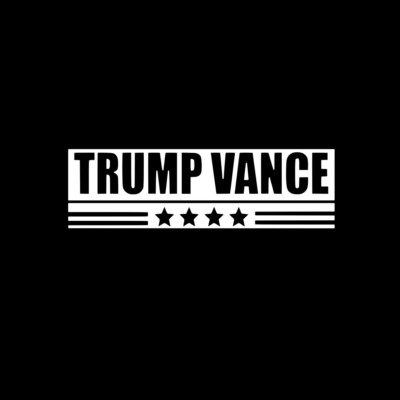 TRUMP VANCE 2024 Bumper Sticker Vinyl Water-resistant Die Cut White 7 ...